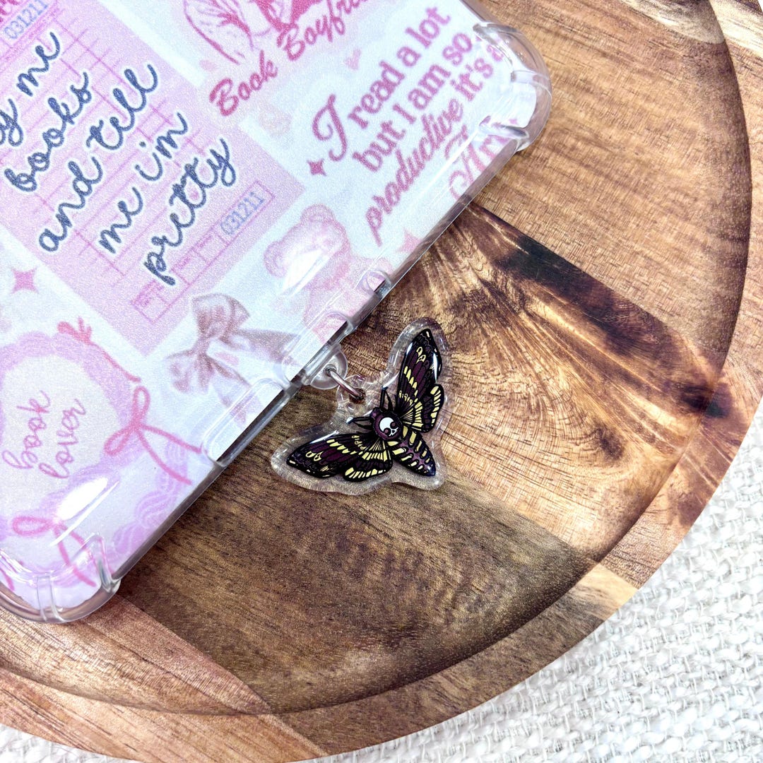 Skull Moth USB-C Dust Plug Charm - Etsy