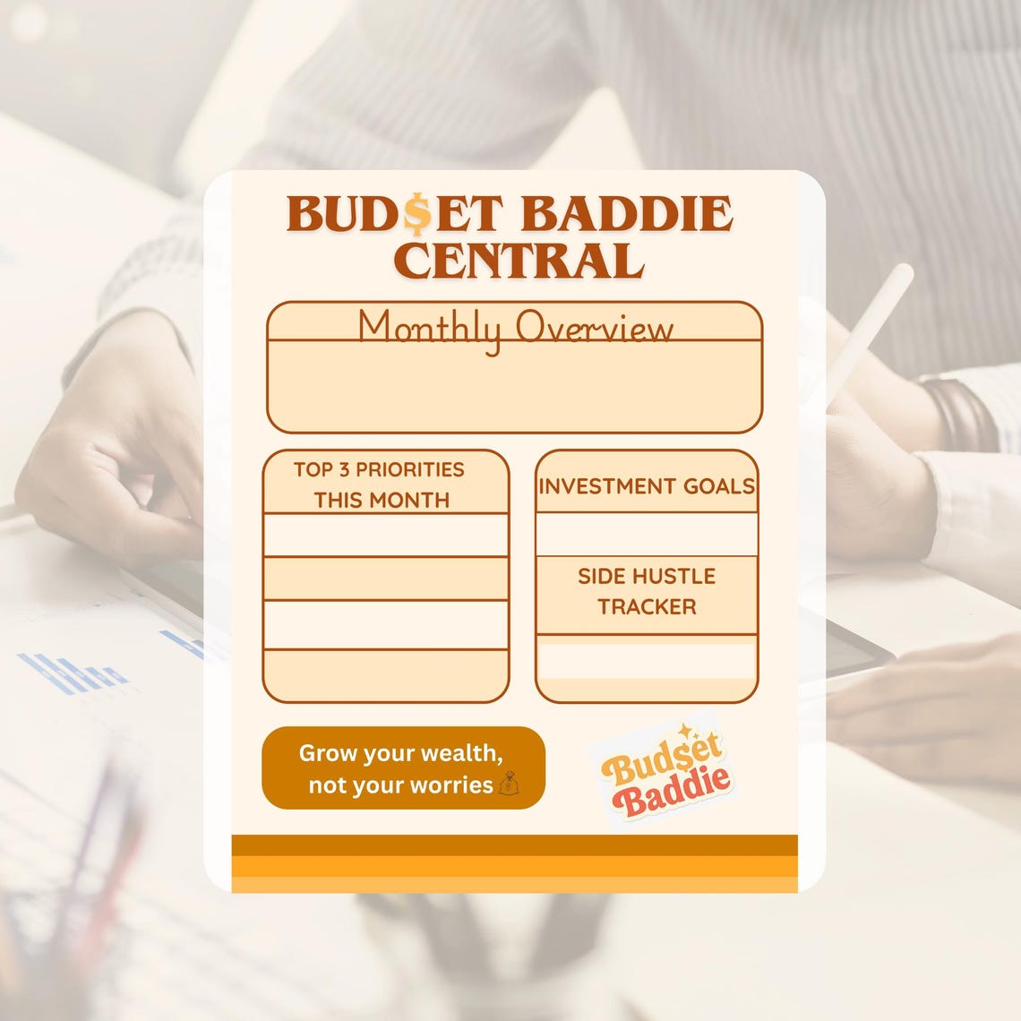 Budget Baddie Kit: Digital Financial Planner, Monthly Goals (canva ...
