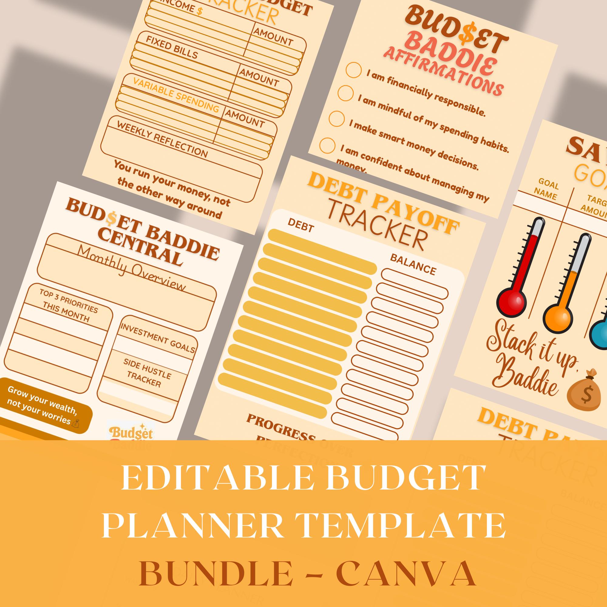Budget Baddie Kit: Digital Financial Planner, Monthly Goals (canva ...