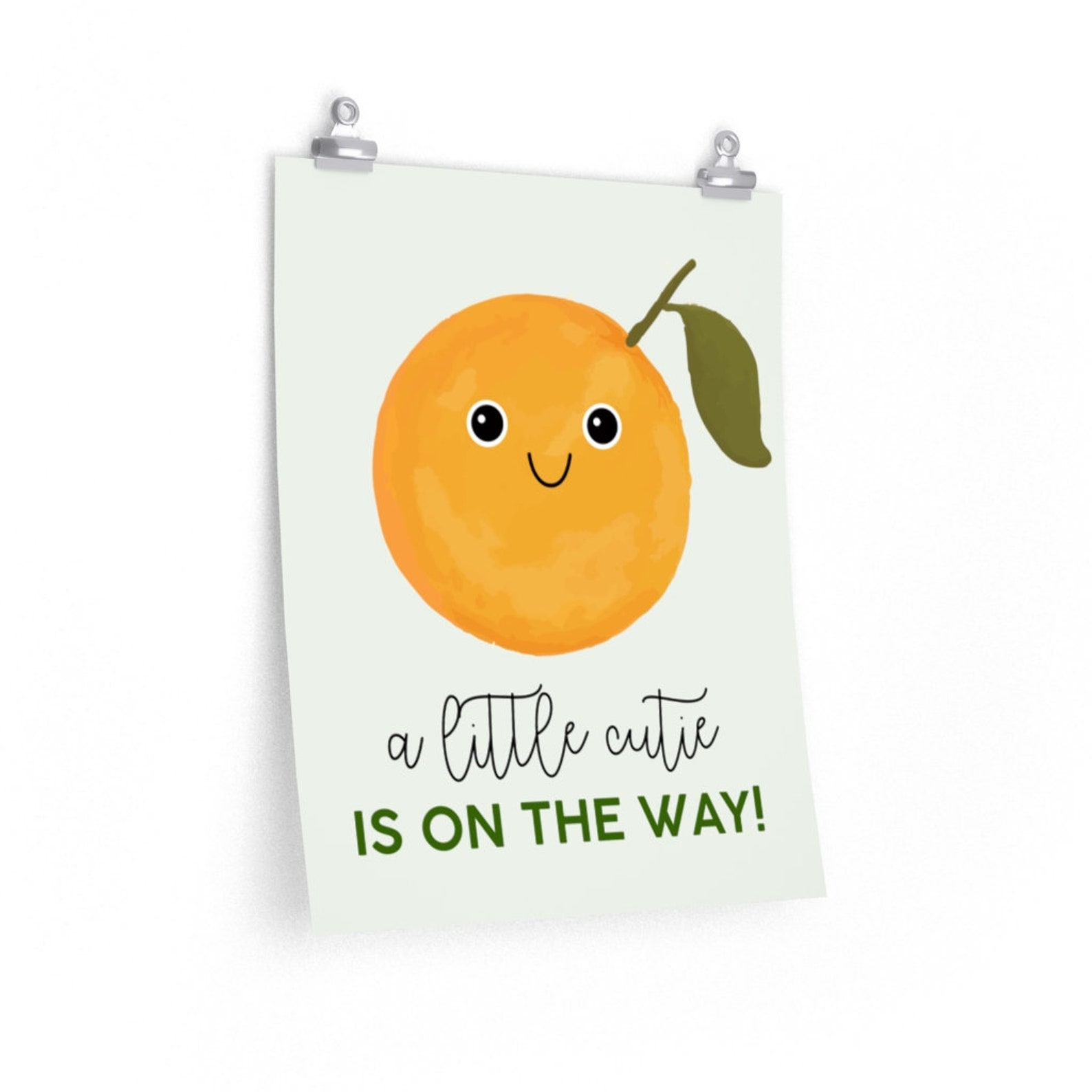 A Little Cutie Sign Baby Shower Premium Matte vertical | Etsy