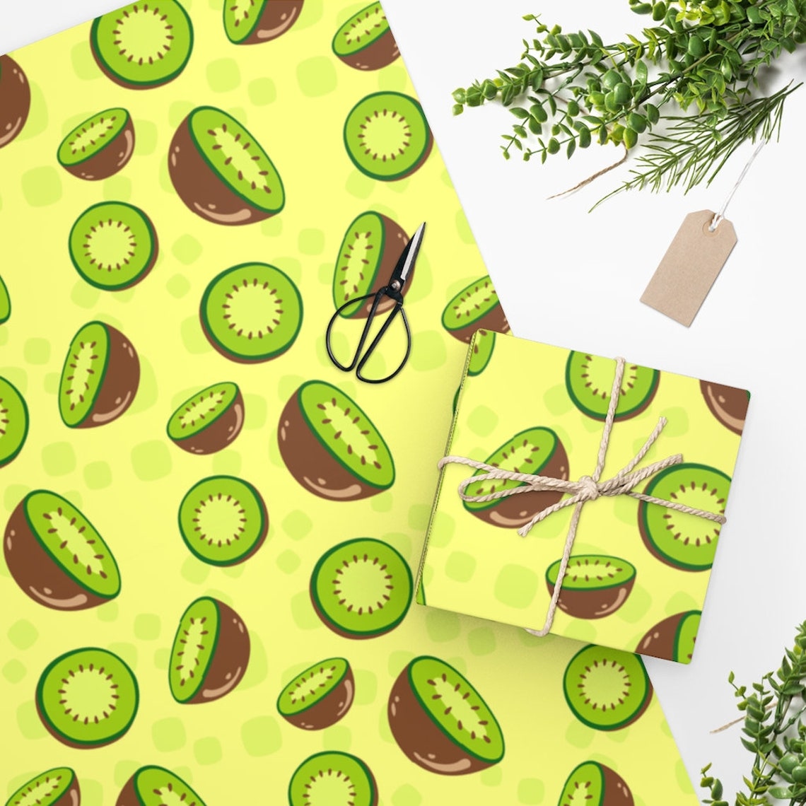 Kiwi Boutique Wrapping Paper Kiwi and Fruit Salad Birthday - Etsy