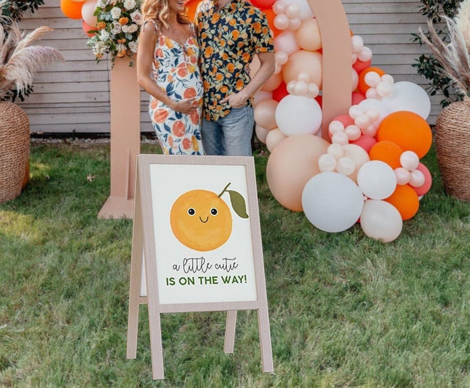 A Little Cutie Sign Baby Shower Premium Matte Vertical - Etsy