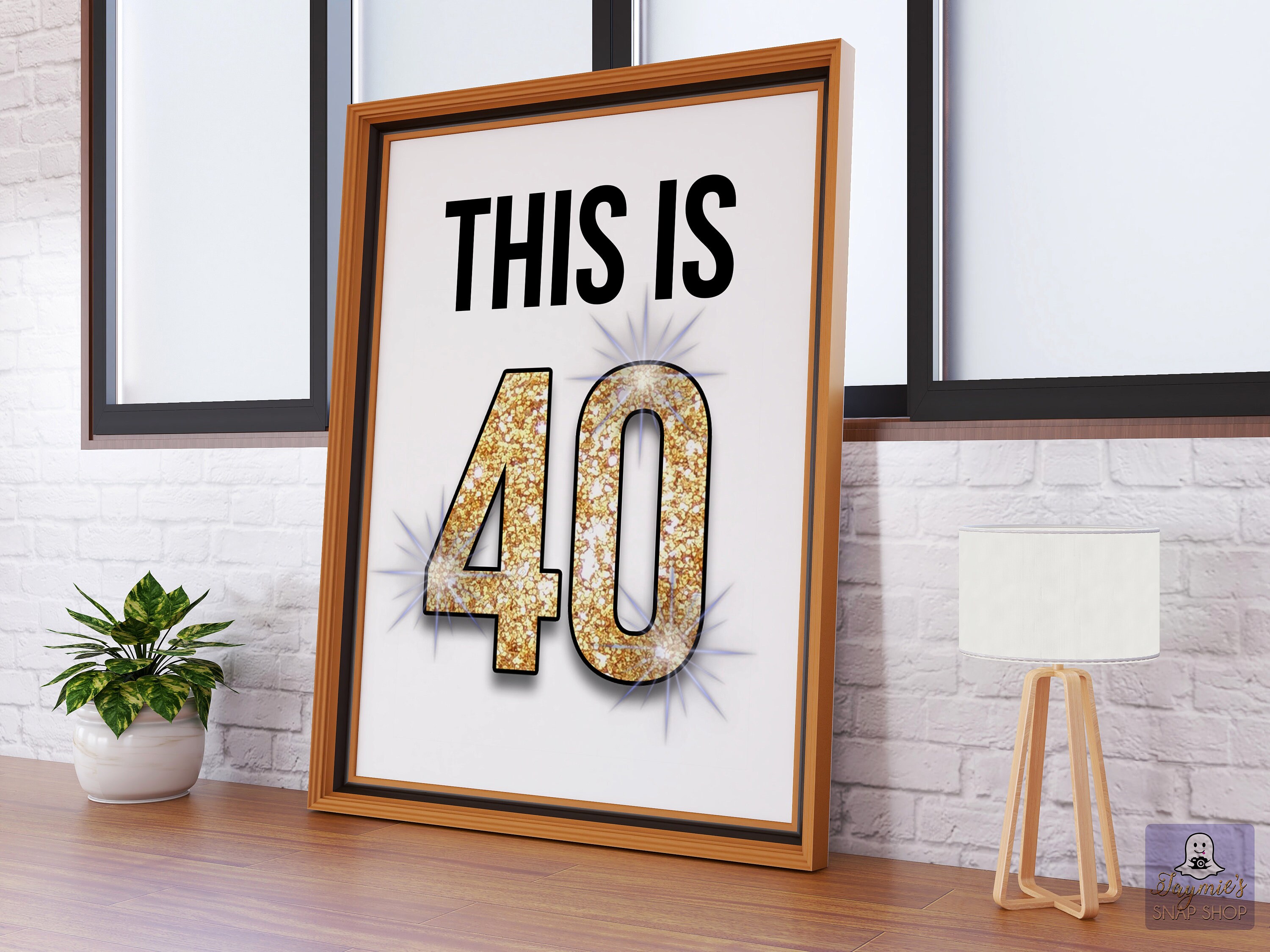 THIS IS 40 Printable Sign Print at Home | Etsy