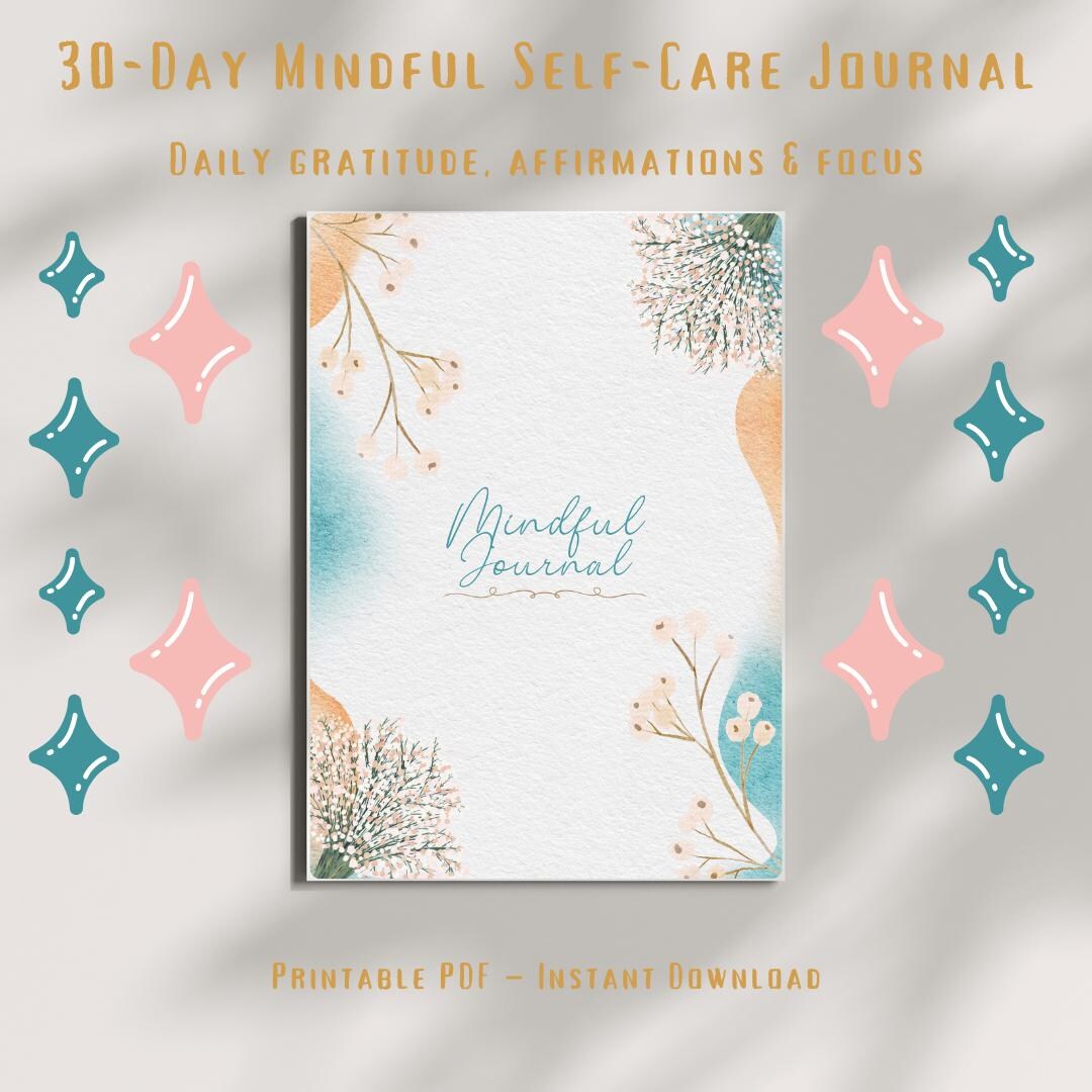 30-day Mindful Morning Journal | Printable Self-care Planner | Daily ...