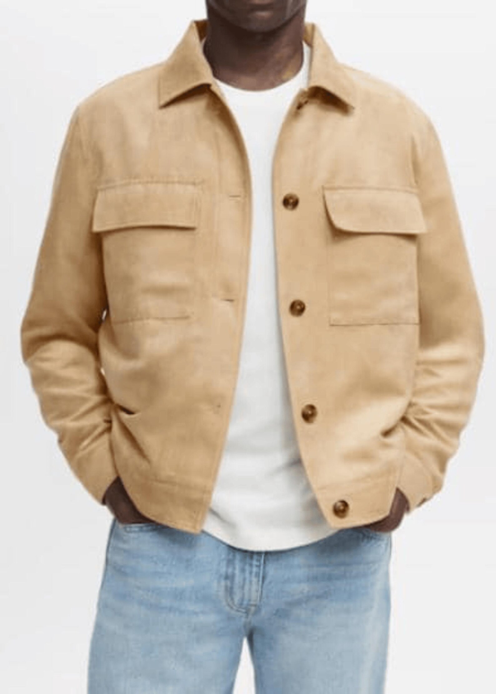 Men’s Genuine Green Suede Leather Jacket – Soft Suede Coat – Modern ...