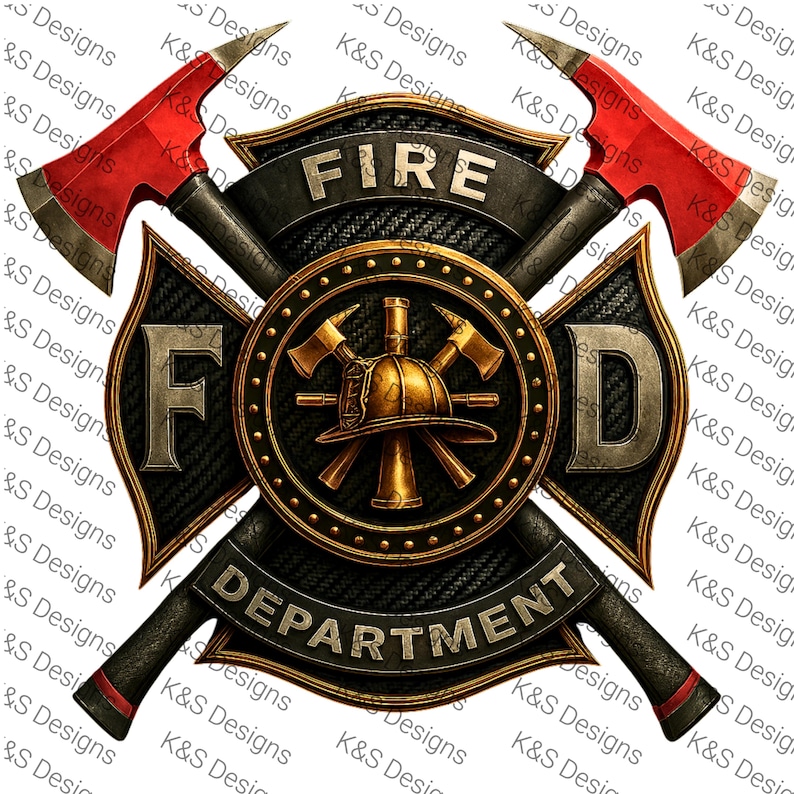 Fire Department Badge PNG | Maltese Cross Emblem | Firefighter Helmet ...