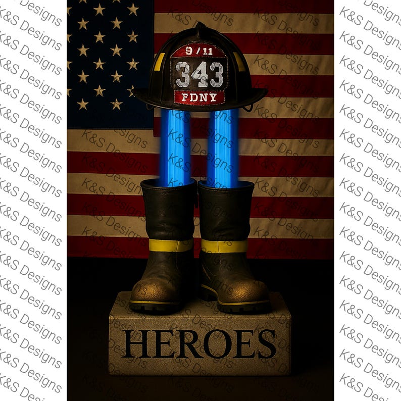 343 Heroes – 9/11 Firefighter Memorial Art | FDNY Tribute | Patriotic ...