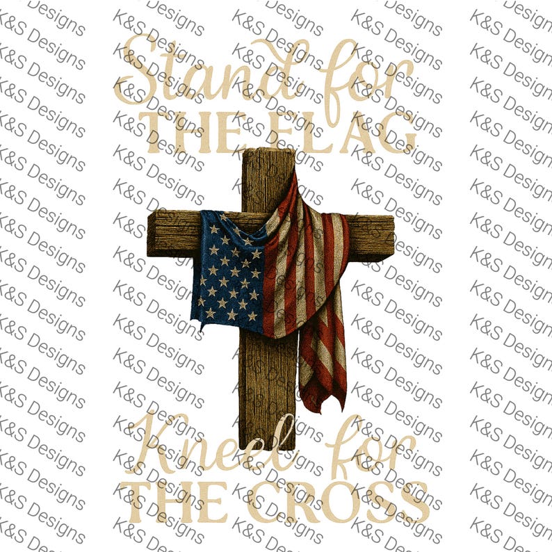 Stand for the Flag, Kneel for the Cross – Patriotic Christian Wall Art ...
