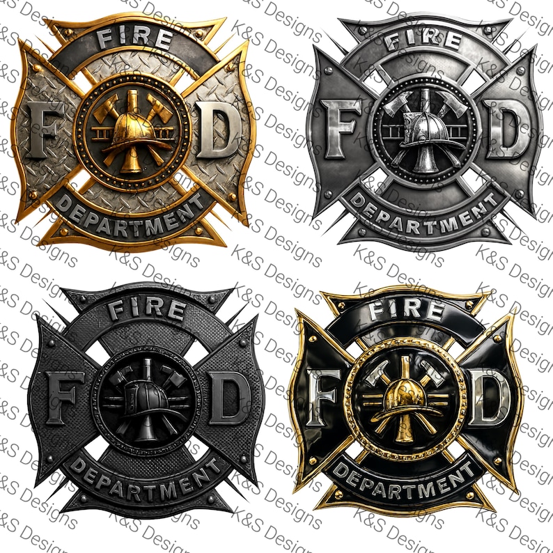 Fire Department Badge PNG | Maltese Cross Emblem | Firefighter Helmet ...