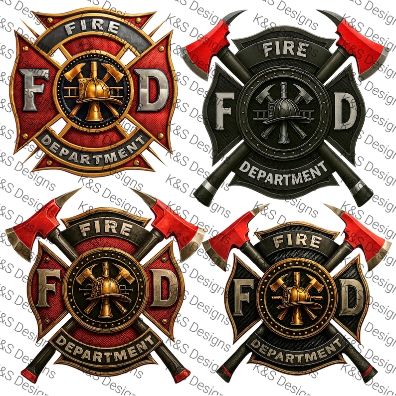 Fire Department Badge PNG | Maltese Cross Emblem | Firefighter Helmet ...