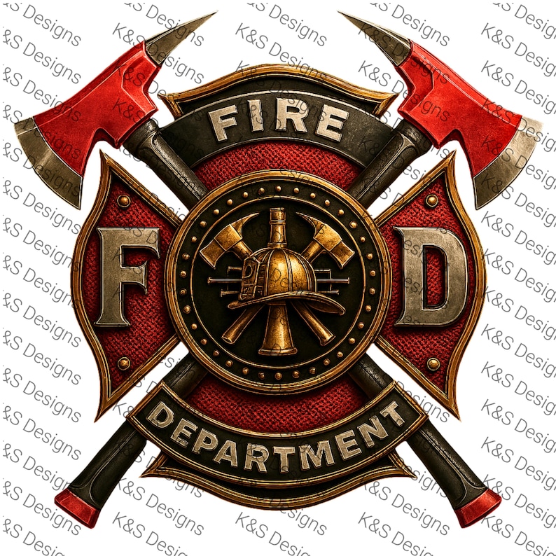 Fire Department Badge PNG | Maltese Cross Emblem | Firefighter Helmet ...