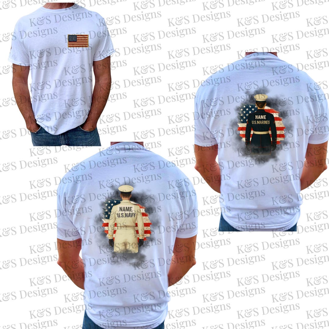 Custom Military Branch Shirt: American Flag Pocket, Veteran Gift - Etsy