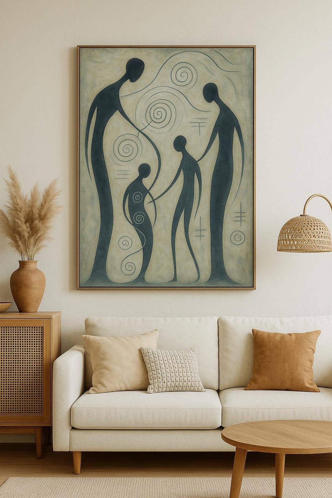 Echoes of Connection” - Minimalist Abstract Family Art Print - Etsy