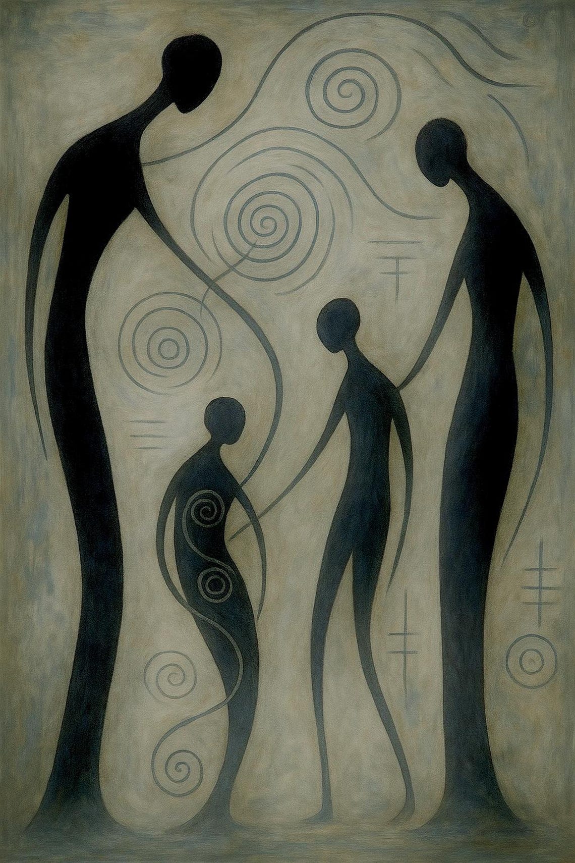 Echoes of Connection” - Minimalist Abstract Family Art Print - Etsy