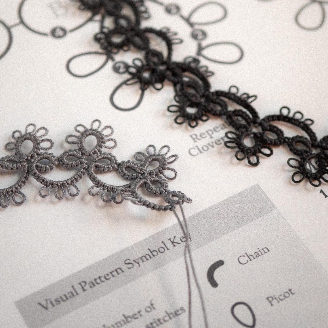 Shuttle Tatting Necklace Pattern: Tatted Lace, Charlotte Design (PDF ...
