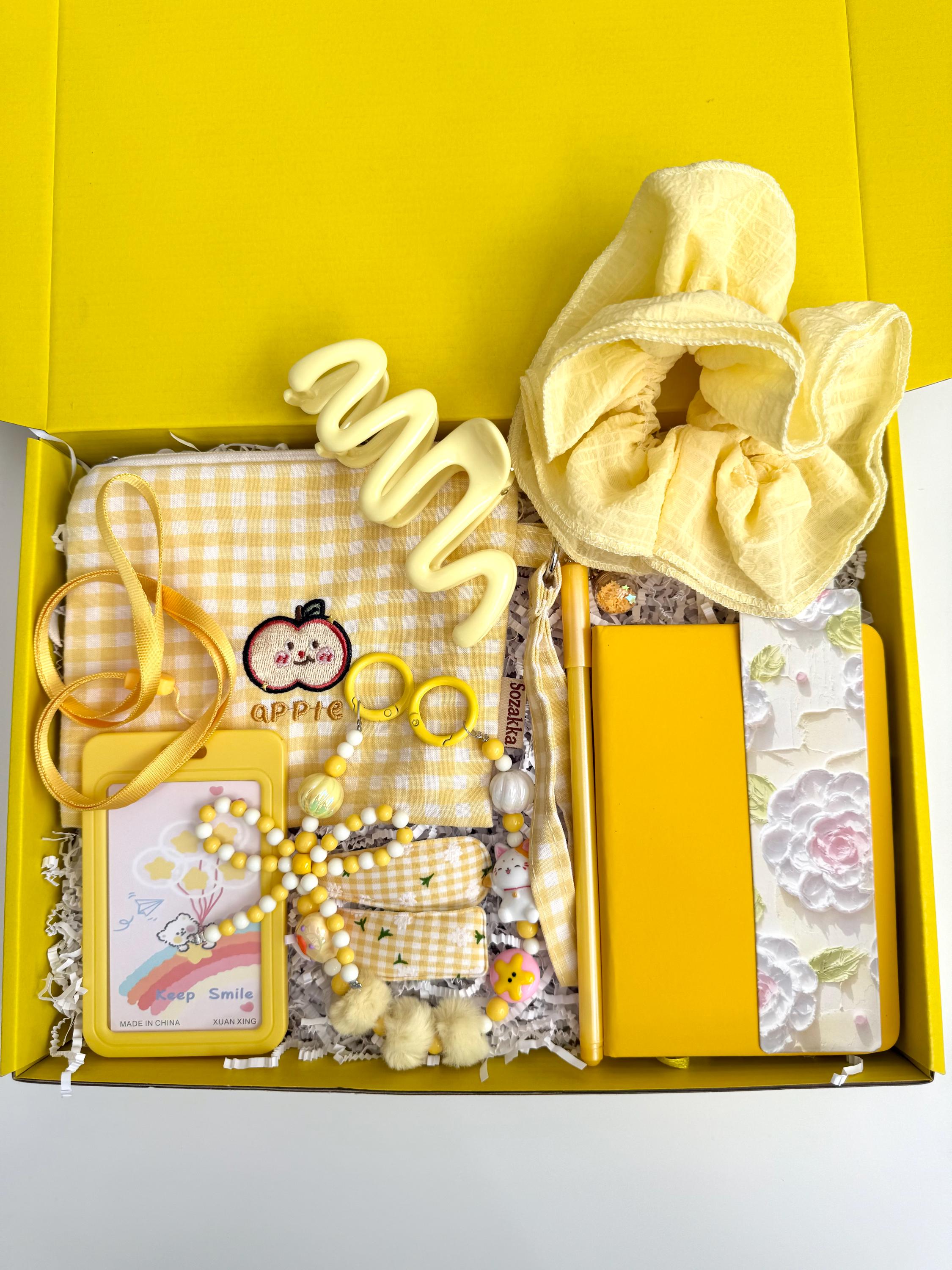 Yellow Sunshine Gift Box – Personalized Aesthetic Gift Set for Women ...