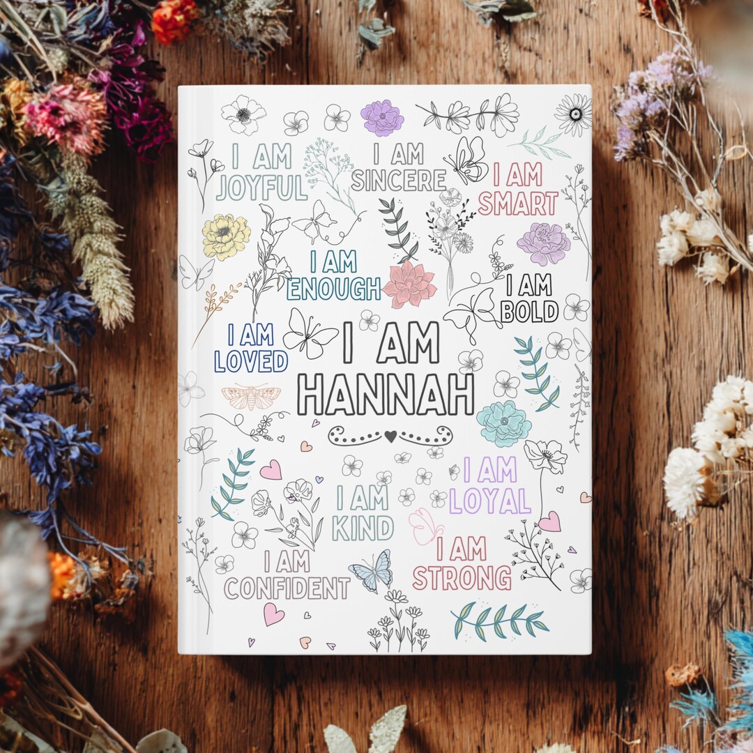 I Am Positive Affirmations Journal | Personalized Name Notebook, Gift ...