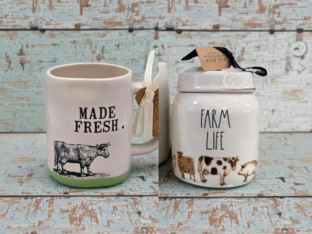 Rae Dunn Farm House Decor FARM LIFE Made FRESH Canister Mug - Etsy