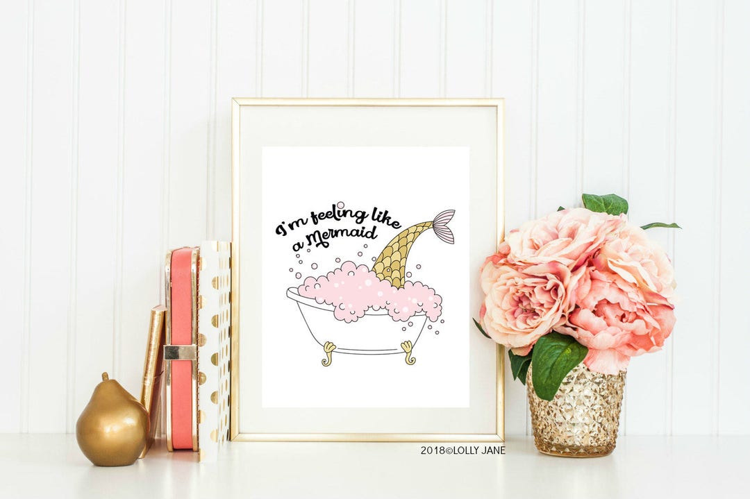 Feeling Like a Mermaid Printable Art - INSTANT DOWNLOAD Digital ...