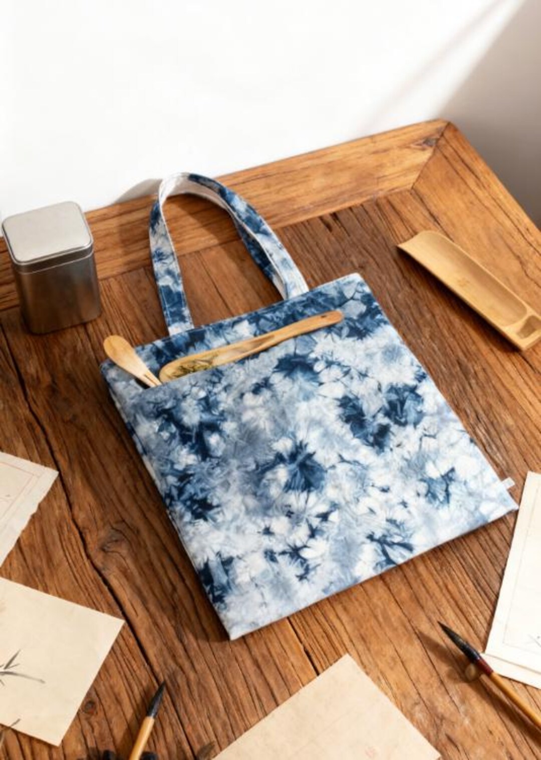 Natural Indigo Handmade Shoulder Handbags - UNESCO Guizhou Batik Art ...