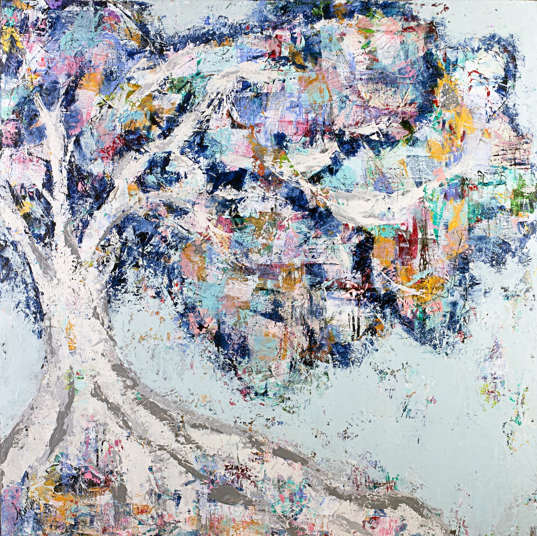 Tree Canvas, Painting, Landscape, Scenery, Abstract Art, Canvas Print ...