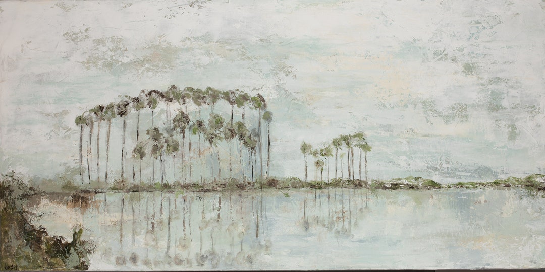 Abstract Coastal Landscape, Painting, Low Country, Abstract Art, Canvas ...