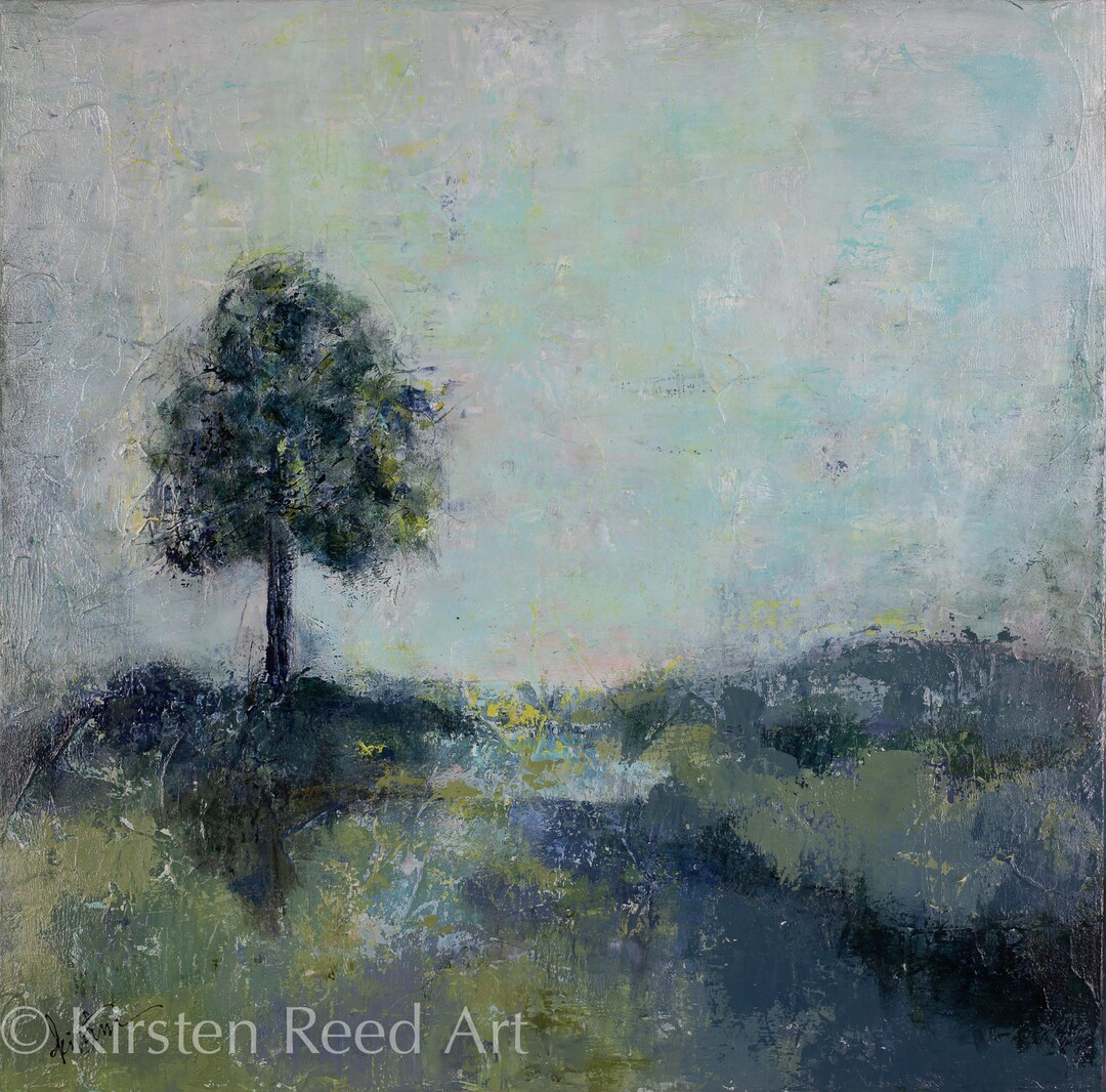 Tree Painting, Landscape, Scenery, Abstract Art, Canvas Print, Hope on ...