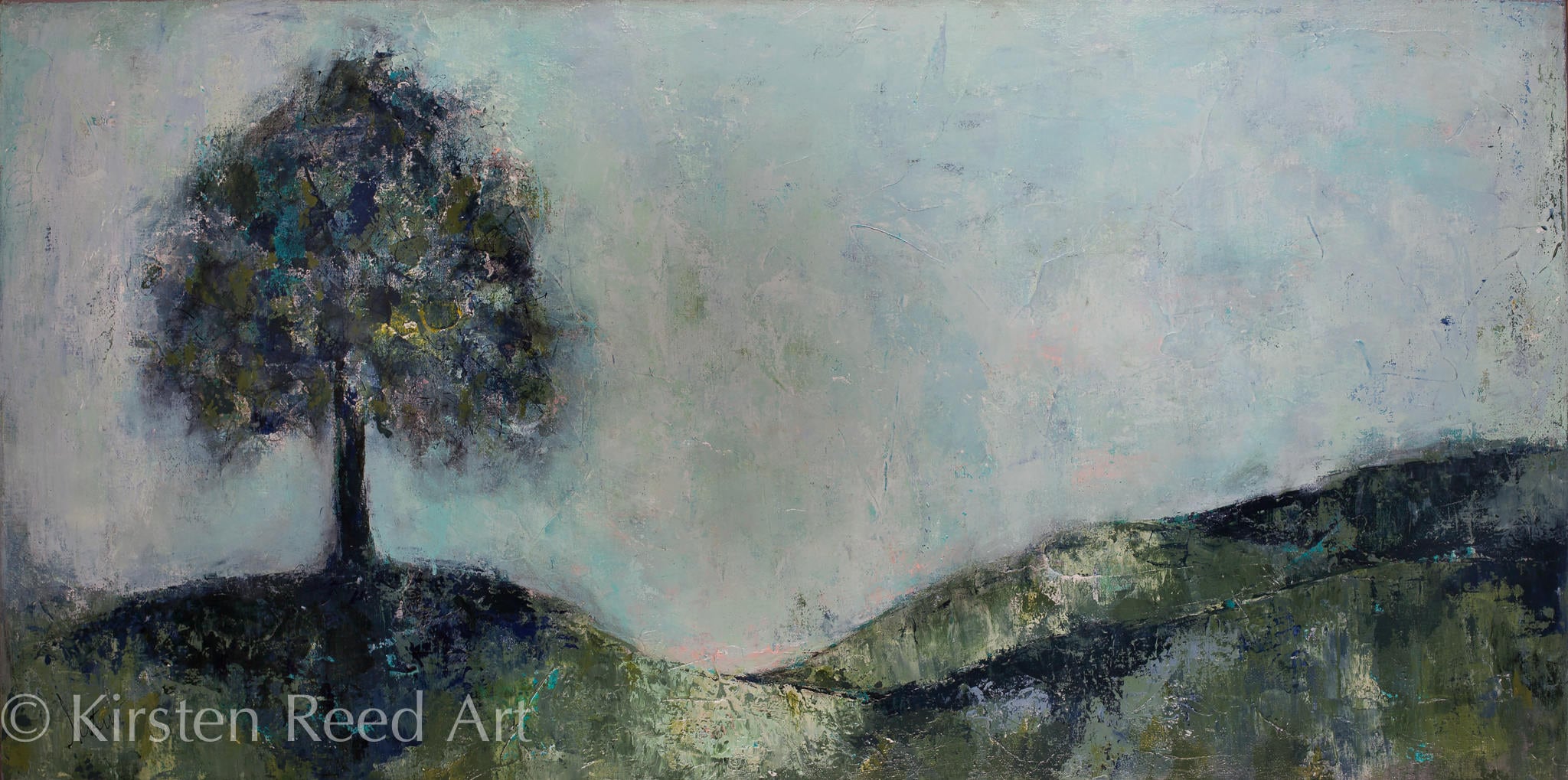 Abstract Tree Landscape Painting Abstract Art Canvas Print | Etsy