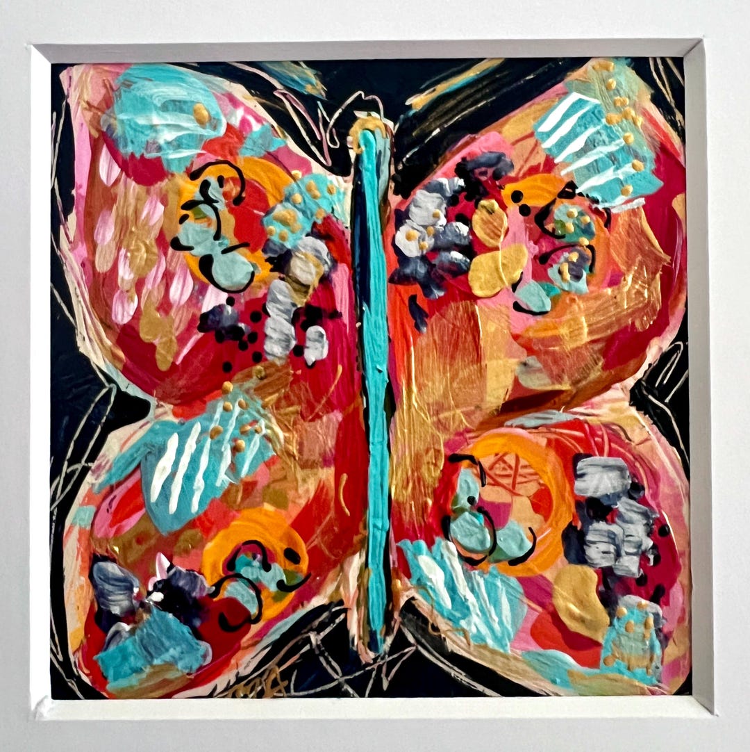 Butterfly Art, Abstract Butterfly, Original Art, Painting, Modern ...