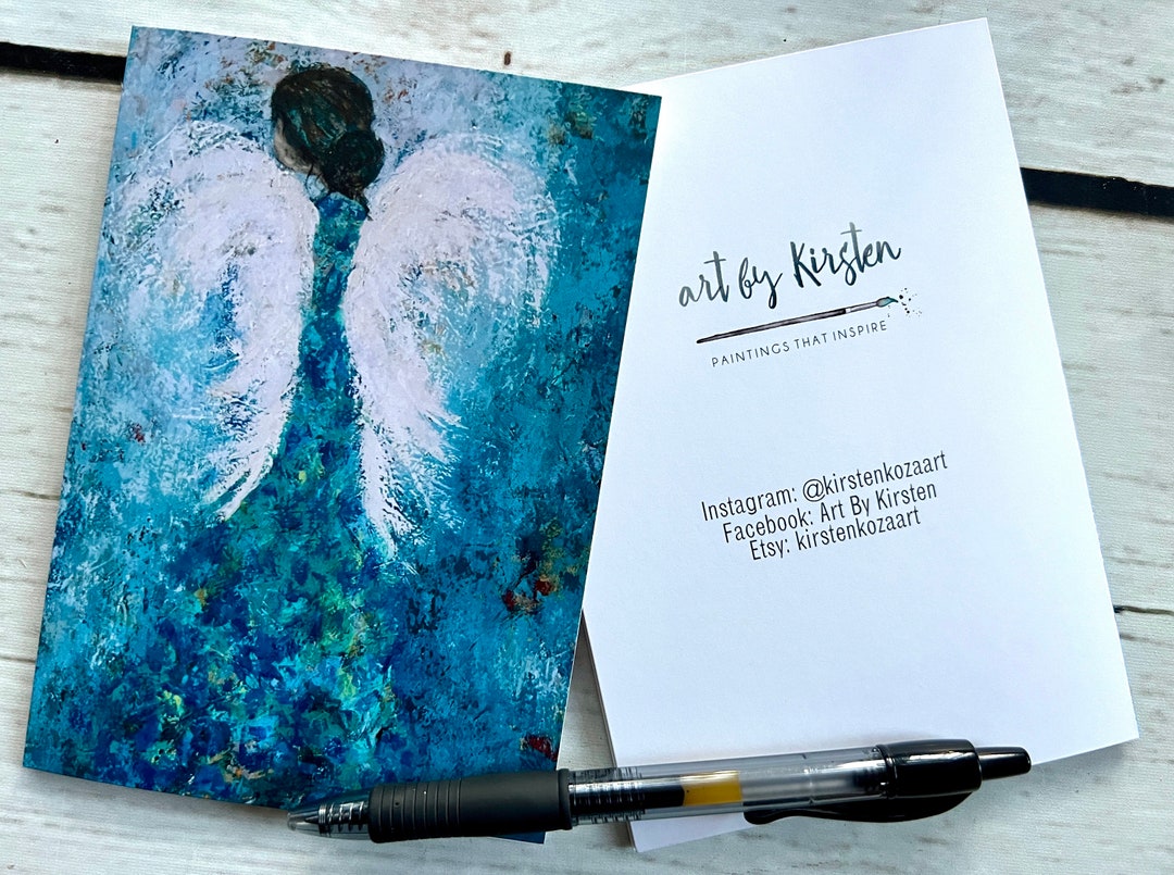 Angel, Note Cards, Art Print Card, Stationery, Fine Art Card ...