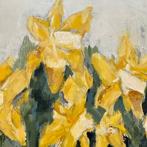 Daffodils, Painting, Abstract Art, Fine Art Paper Print - Etsy
