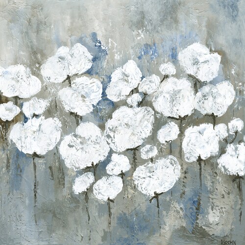 Cotton Abstract Painting Abstract Art Canvas Print Blue | Etsy