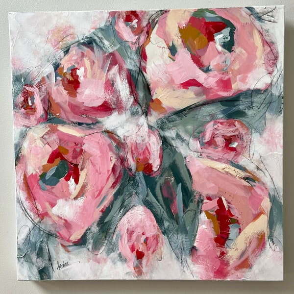 Abstract Floral Paintings - Etsy