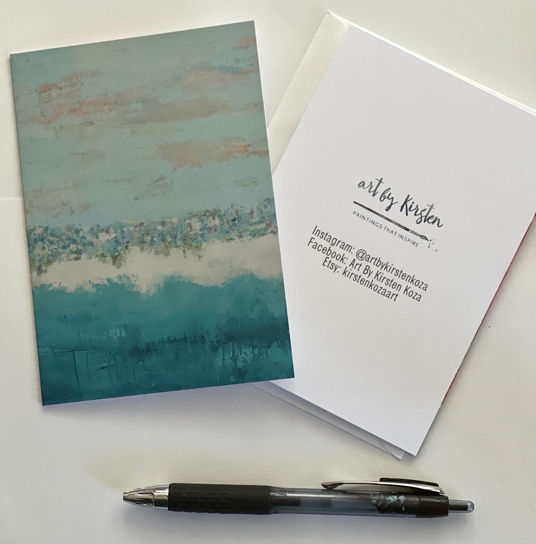 Abstract, Coastal, Seaside, Note Cards, Art Print Card, Stationery ...