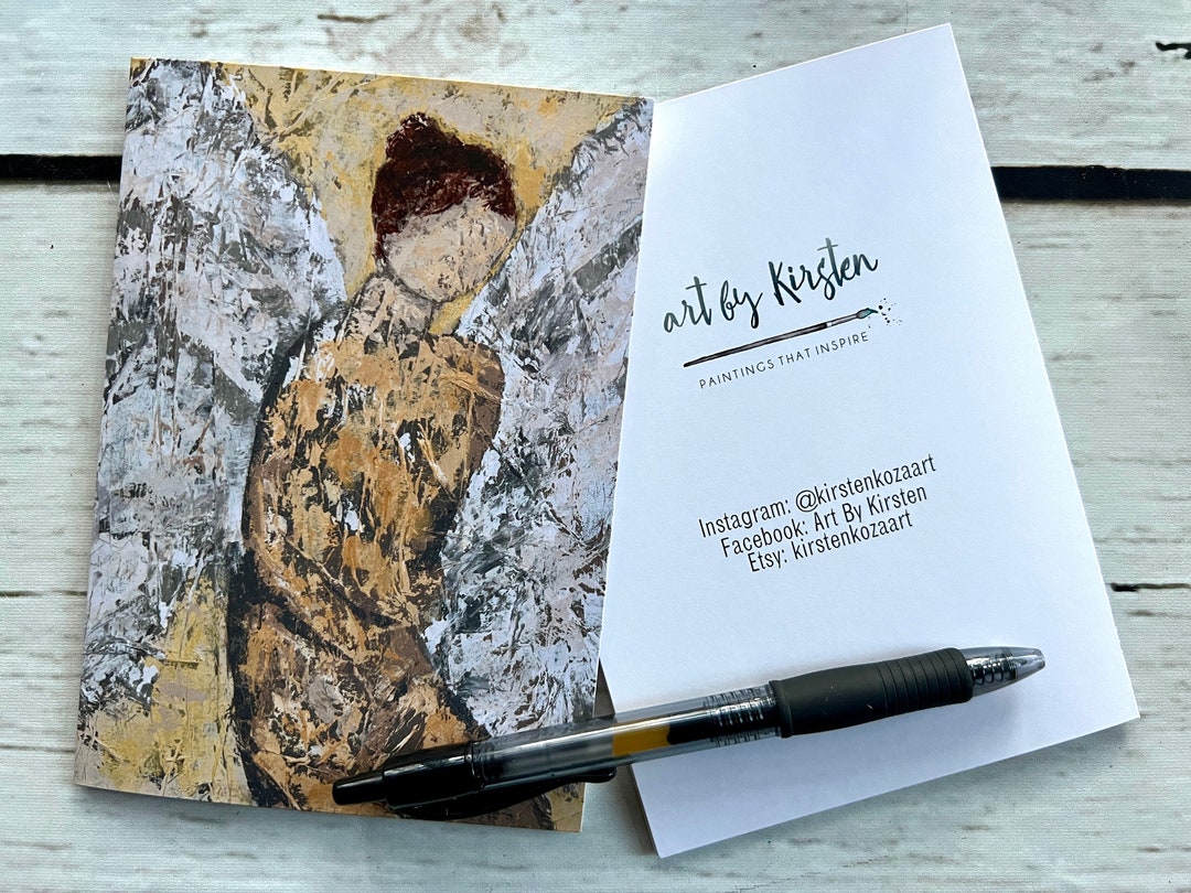 Angel, Note Cards, Art Print Card, Stationery, Fine Art Card ...