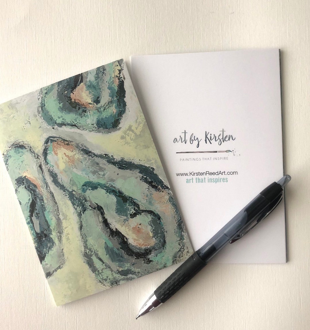 Abstract, Coastal, Seaside, Oyster, Note Cards, Art Print Card ...