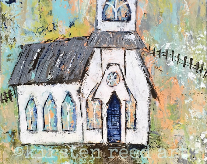 Church, Cotton, Painting, Abstract Art, His Purpose Will Prevail ...