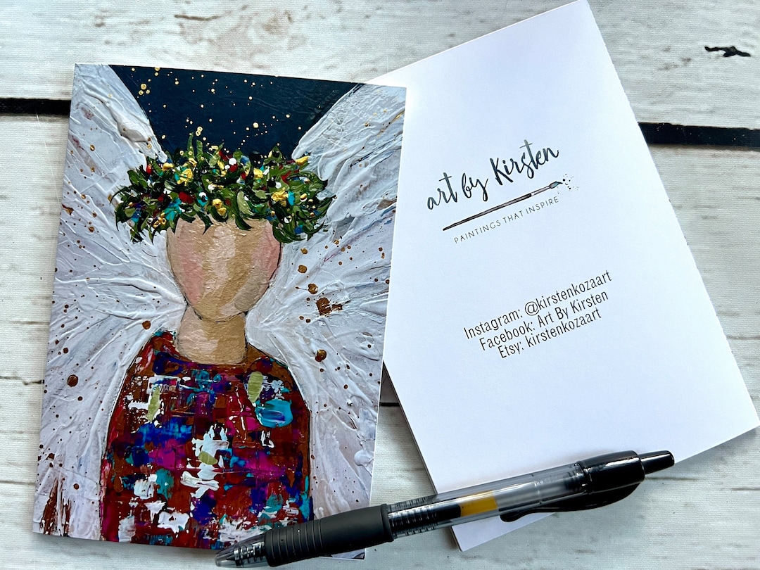 Angel, Note Cards, Art Print Card, Stationery, Fine Art Card ...