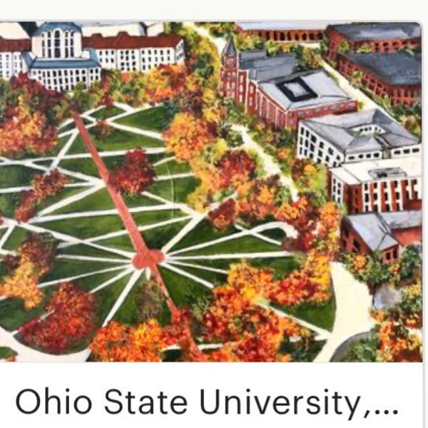 Ohio State University Note Cards - Etsy