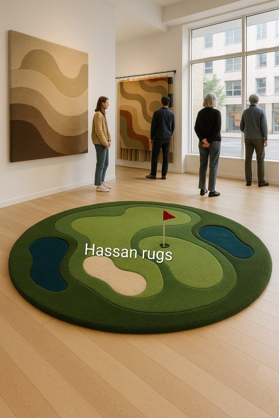 Hand Tufted Wool Golf Course Rug | Kids Playroom Carpet - Etsy
