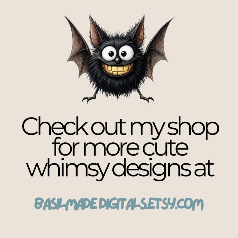 Bat Clipart: Funny Halloween Cartoon Bats PNG Images (10x10 Inch ...