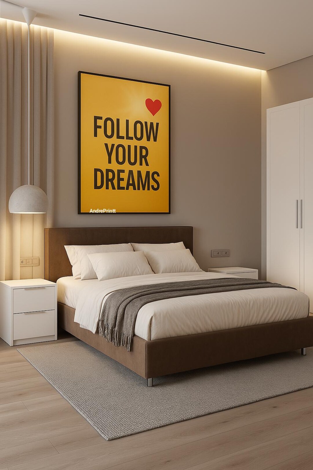 Printable Motivational Poster – Follow Your Dreams Quote – Teen Room ...