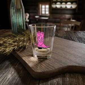 Pink Cowboy Boot Shot Glass | Fun Western Drinkware for Parties ...