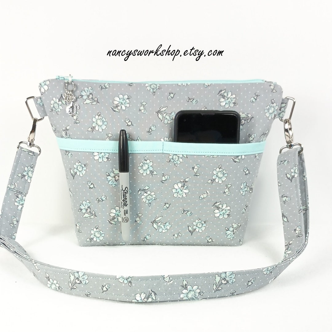 Woman's Cross Body Purse, Handmade Cross Body Purse, Fabric Cross Body ...