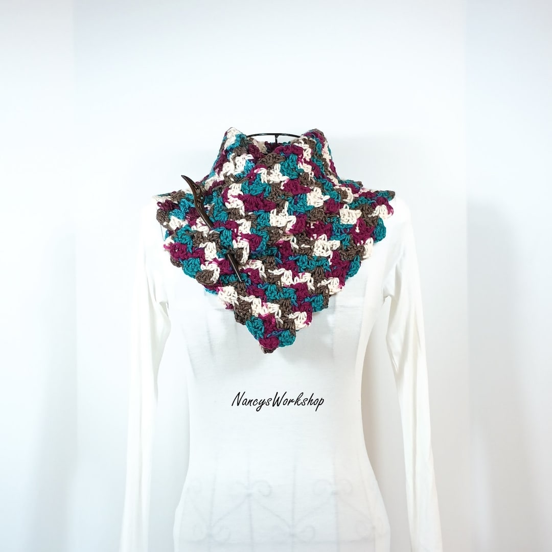 Woman's Wrap Around Neck Warmer Scarf, Handmade Neck Warmer Scarf, Hand ...