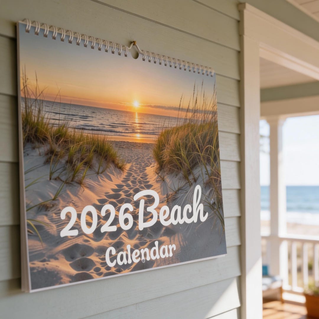 2026 Beach Wall Calendar Coastal Photography Art | Ocean Sunset ...
