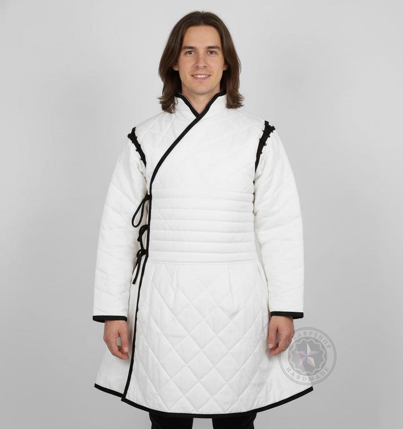 Eastern Gambeson Armor - Padded Mongolian Deel Jacket, Medieval Aketon ...