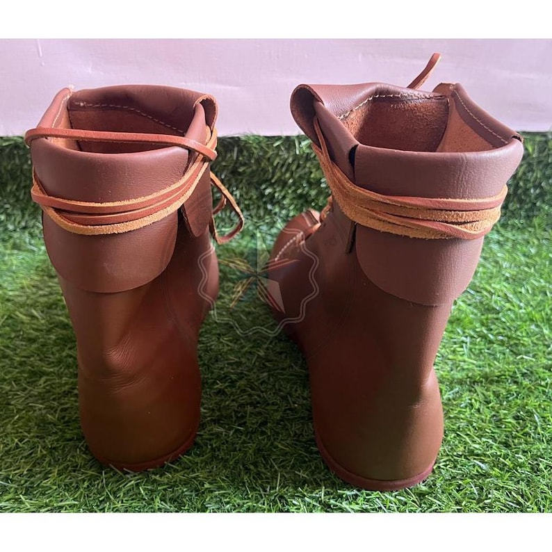 Handmade Hellenistic Leather Ankle Boots, Brown Ancient Greek & Roman ...