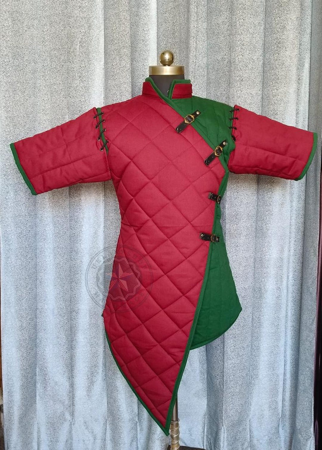 Cotton Gambeson Medieval Costume: Half Sleeve Aketon LARP Costume ...