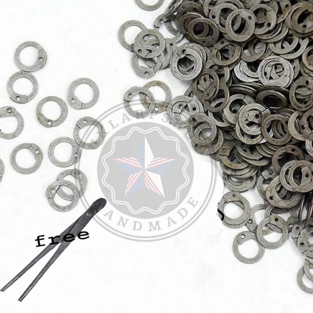 Riveted Chainmail Rings With Rivet Tool – Steel Ring for LARP, Armor ...